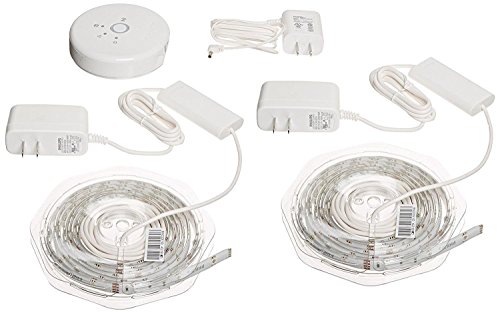 Philips Hue LightStrip 2-Pack Dimmable LED Smart Light Starter Kit (Older Model, 2 LightStrips and 1 Bridge, Compatible with Amazon Alexa, Apple HomeKit and Google Assistant)