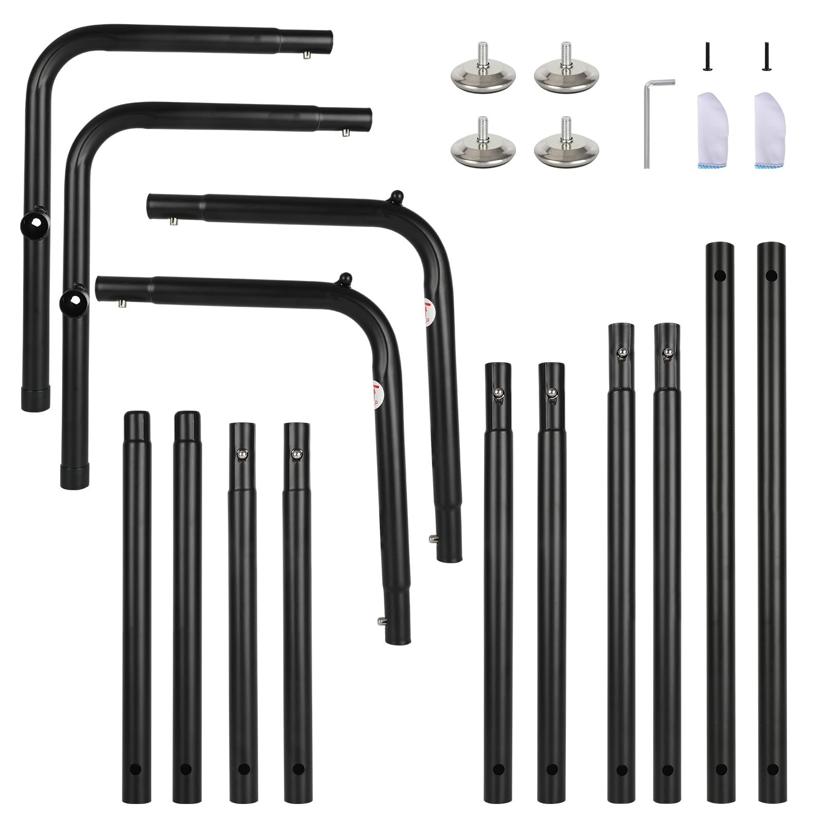 Fishat Black Lightweight Standard Rod Simple Rolling Clothes Rack, 15"D x 48"W x 58"H Metal Clothes Organizer for Dorm Bedroom Home Balcony