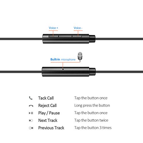 USB C Headphones Wired Type C Earbuds Headset - with Mic and Volume Control Compatible with iPad Pro 11" 12.9" 2018/2020/MacBook/MacBook Pro/New MacBook Air, Google Pixel/5 4 3 2 XL, Samsung Galaxy