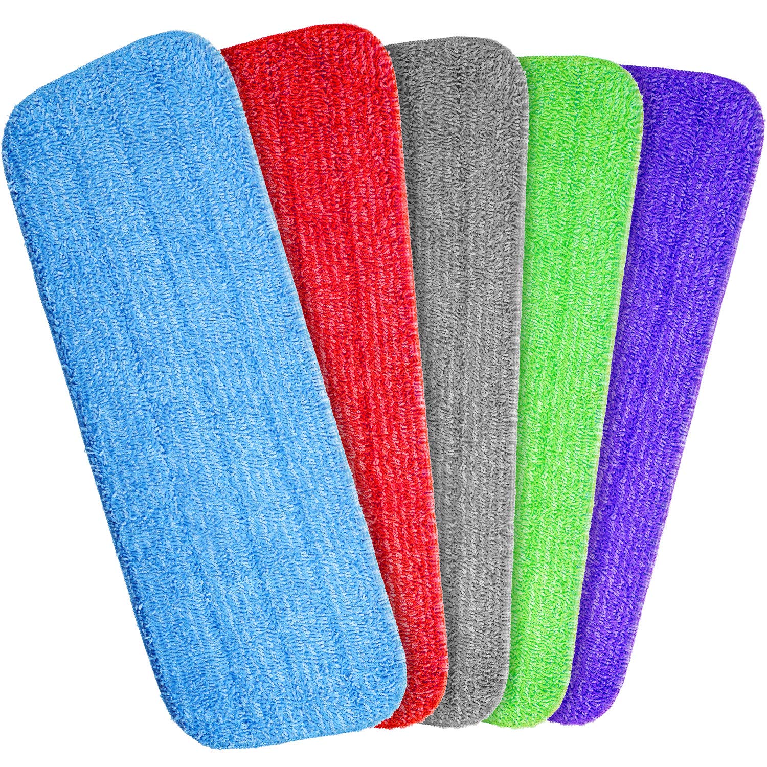 Boao 10 Pieces Reusable Microfiber Mop Pads Head Replacement 16.5 Inch Cleaning Reveal Spray Pads Refills Machine Washable Cloth Fit for Most Mops