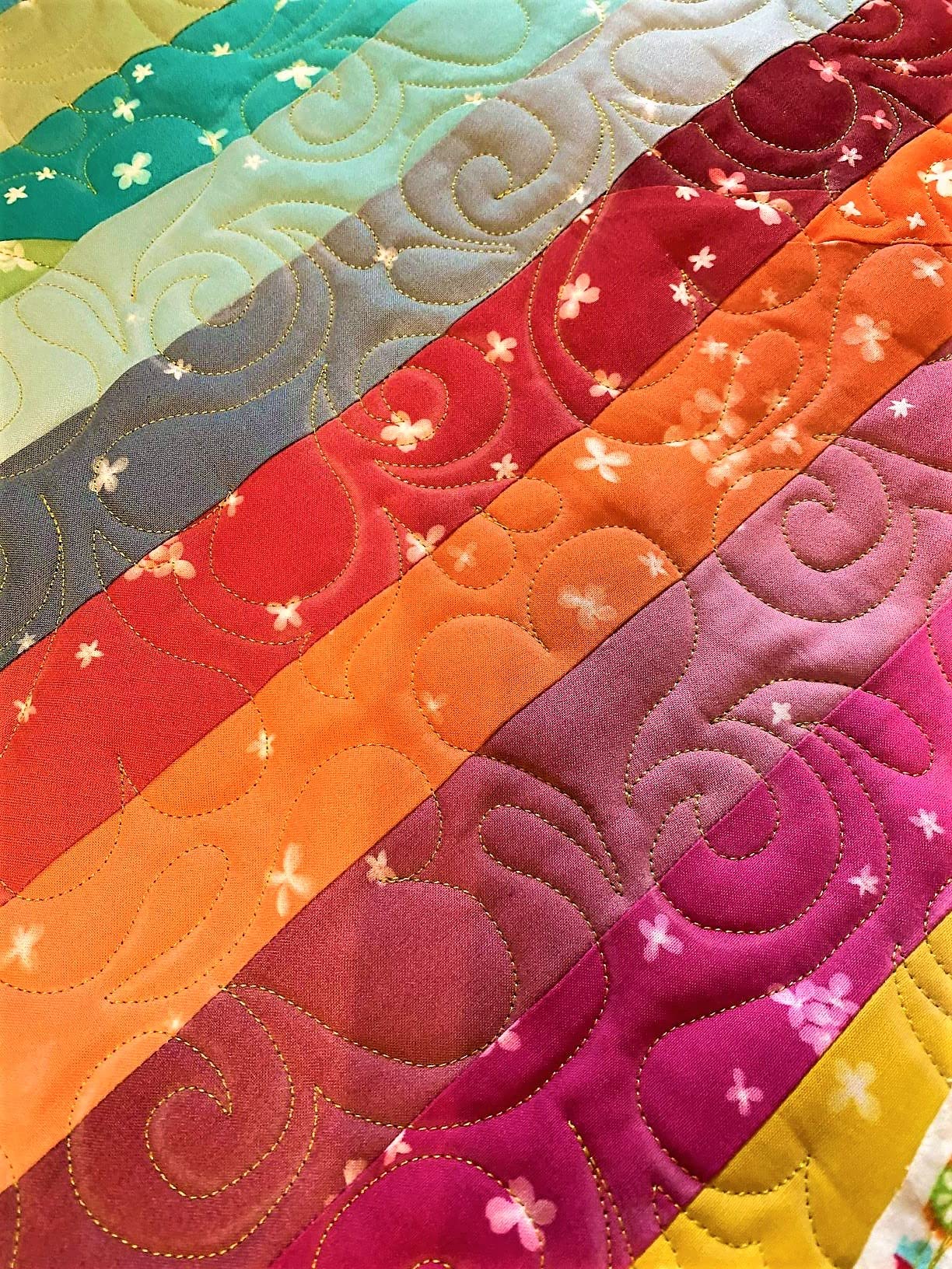 Full Line Stencil - Splash of Love - Edge to Edge Stencil, Continuous Line Template for Free Motion Quilting, Domestic Machine Quilting, Hand Quilting, Long-Arm Quilting (60037)