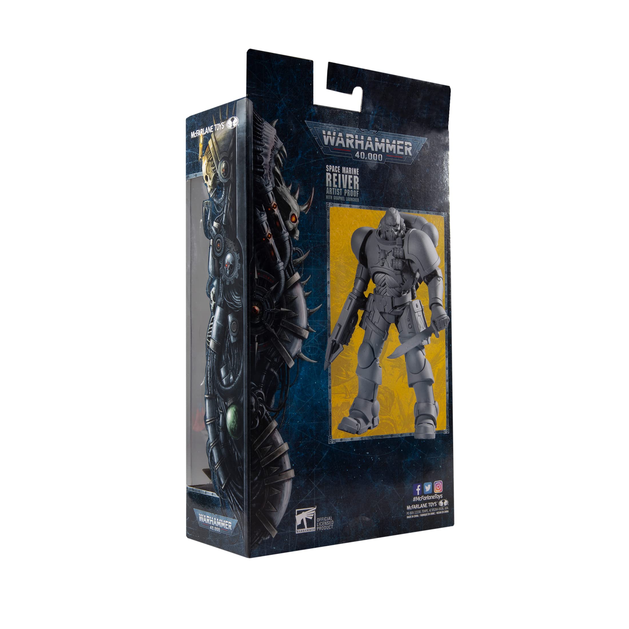 McFarlane Toys Warhammer 40,000 Space Marine Reiver (Artist Proof) with Grapnel Launcher & Base 7" Action Figure