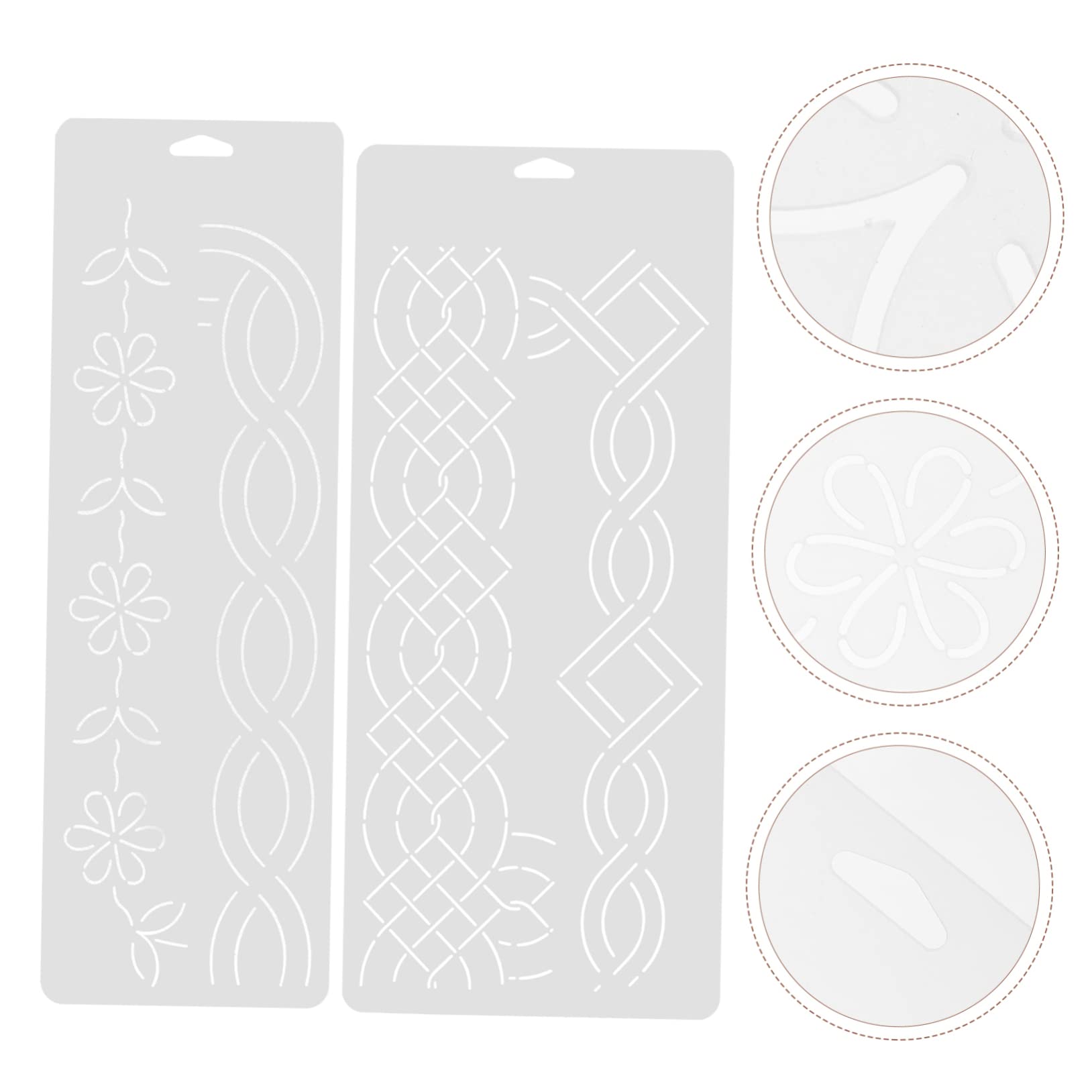 2pcs Embroidery Template DIY Sewing Templates Quilting Craft Sewing Patchwork Template Shaped Templates Sewing Supplies Plastic Quilting Tools DIY Quilting Templates DIY Templates