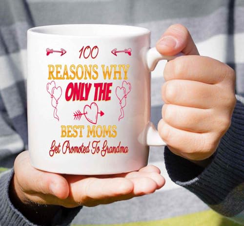 Funny Grandmothers Gift, the Gift for Grandmom To Be - for Moms Navy Multicoloured Unisex Sweat 11 Oz White Ceramic Coffee Mug