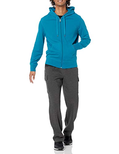 Amazon Essentials Men's Cargo Fleece Sweatpant, Charcoal Heather, Large