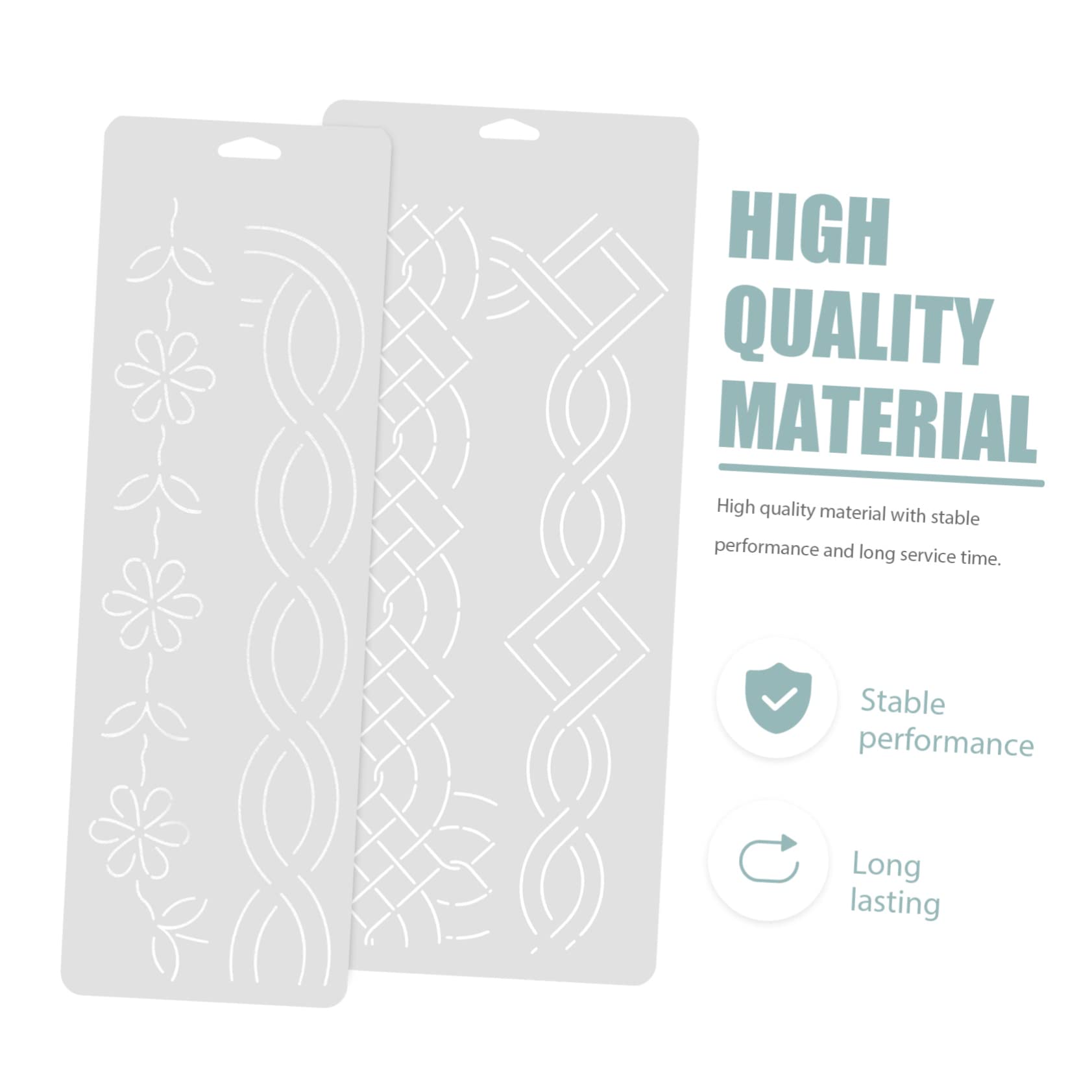2pcs Embroidery Template DIY Sewing Templates Quilting Craft Sewing Patchwork Template Shaped Templates Sewing Supplies Plastic Quilting Tools DIY Quilting Templates DIY Templates