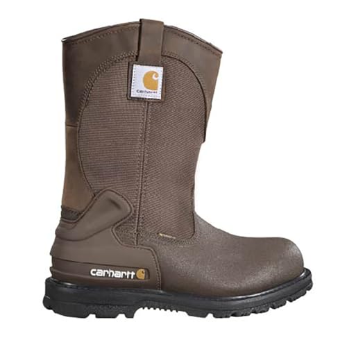 Carhartt Men's Heritage WP 11" Steel Toe Wellington, Crazy Horse Brown Oil Tan - 15 W