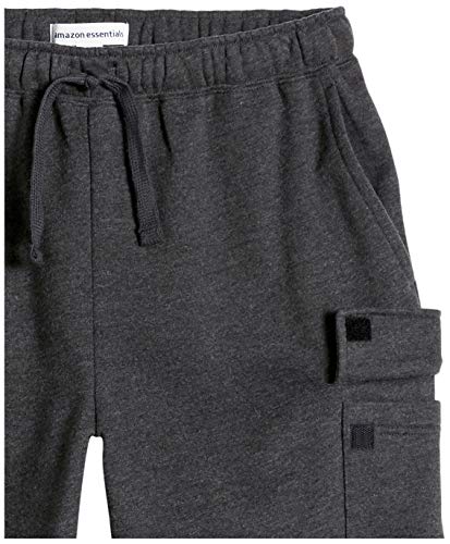 Amazon Essentials Men's Cargo Fleece Sweatpant, Charcoal Heather, Large
