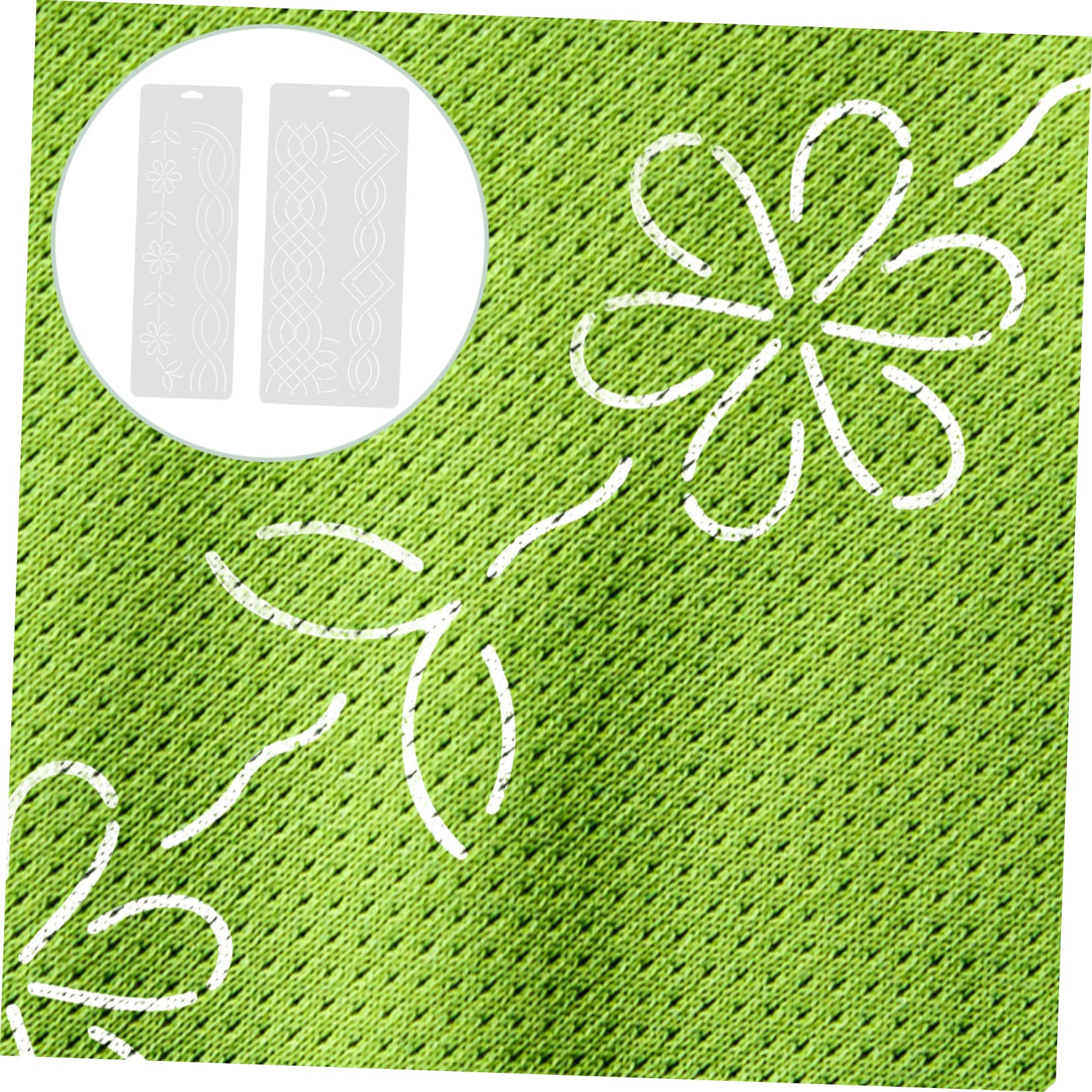 2pcs Embroidery Template DIY Sewing Templates Quilting Craft Sewing Patchwork Template Shaped Templates Sewing Supplies Plastic Quilting Tools DIY Quilting Templates DIY Templates