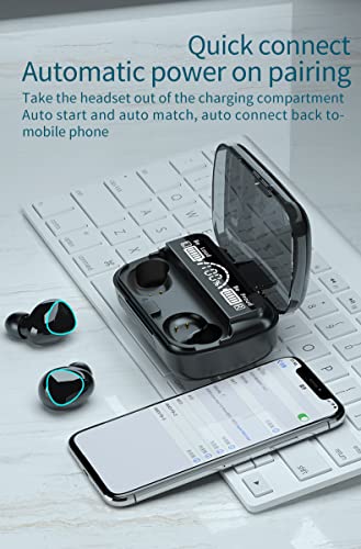 LmtLessDeals Bluetooth Headphones True Wireless Earbuds with Wireless Charging Case IPX 7 Waterproof Stereo Earphones in-Ear Touch Control Long Endurance headsets M10 VS.1