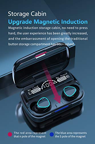 LmtLessDeals Bluetooth Headphones True Wireless Earbuds with Wireless Charging Case IPX 7 Waterproof Stereo Earphones in-Ear Touch Control Long Endurance headsets M10 VS.1