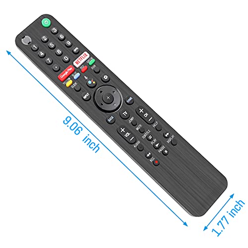 Gvirtue RMF-TX500U Universal Voice Remote Control for Sony Smart TV Bluetooth Remote, Replacement for Sony Bravia LED OLED 4K UHD HDR Android TV, with Google Play, Netflix Button