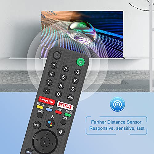 Gvirtue RMF-TX500U Universal Voice Remote Control for Sony Smart TV Bluetooth Remote, Replacement for Sony Bravia LED OLED 4K UHD HDR Android TV, with Google Play, Netflix Button