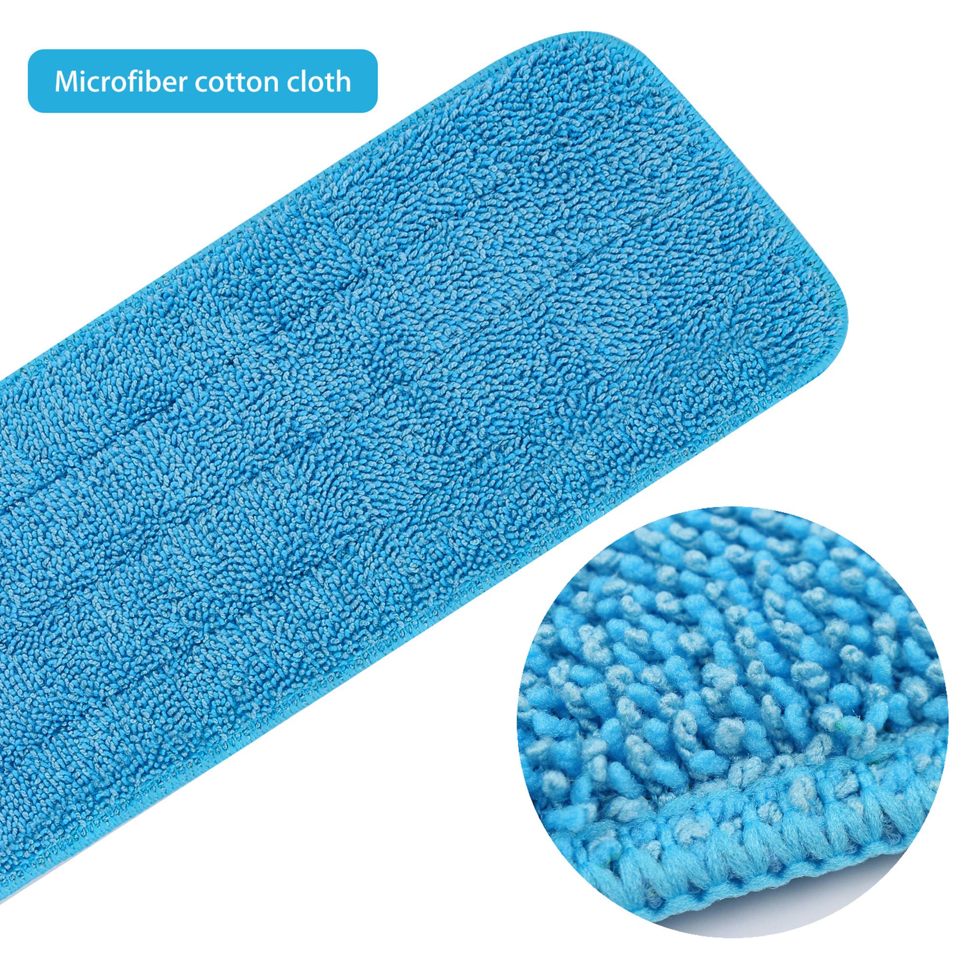6pcs Microfiber Spray Mop Replacement Heads for Wet/Dry Mops Flat Replacement Heads for Floor Cleaning and Scrubbing Microfiber Pros Reusable Mop Pads Compatible with Bona Floor Care System 2