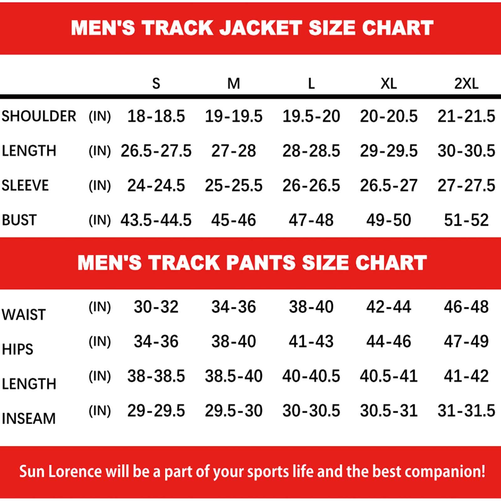 Sun Lorence Men's Athletic Running Tracksuit Set Casual Full Zip Jogging Sweat Suit White S