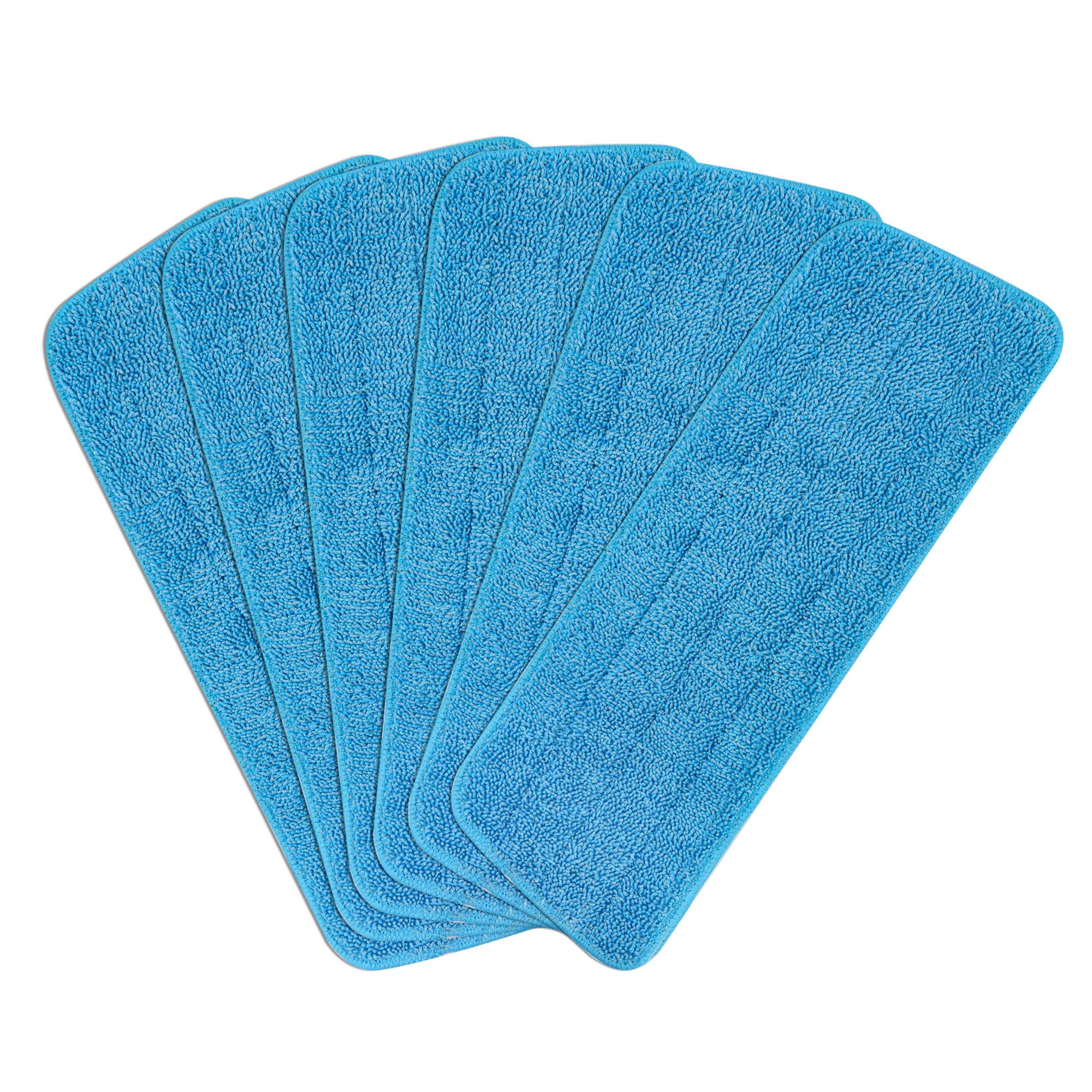 6pcs Microfiber Spray Mop Replacement Heads for Wet/Dry Mops Flat Replacement Heads for Floor Cleaning and Scrubbing Microfiber Pros Reusable Mop Pads Compatible with Bona Floor Care System 2