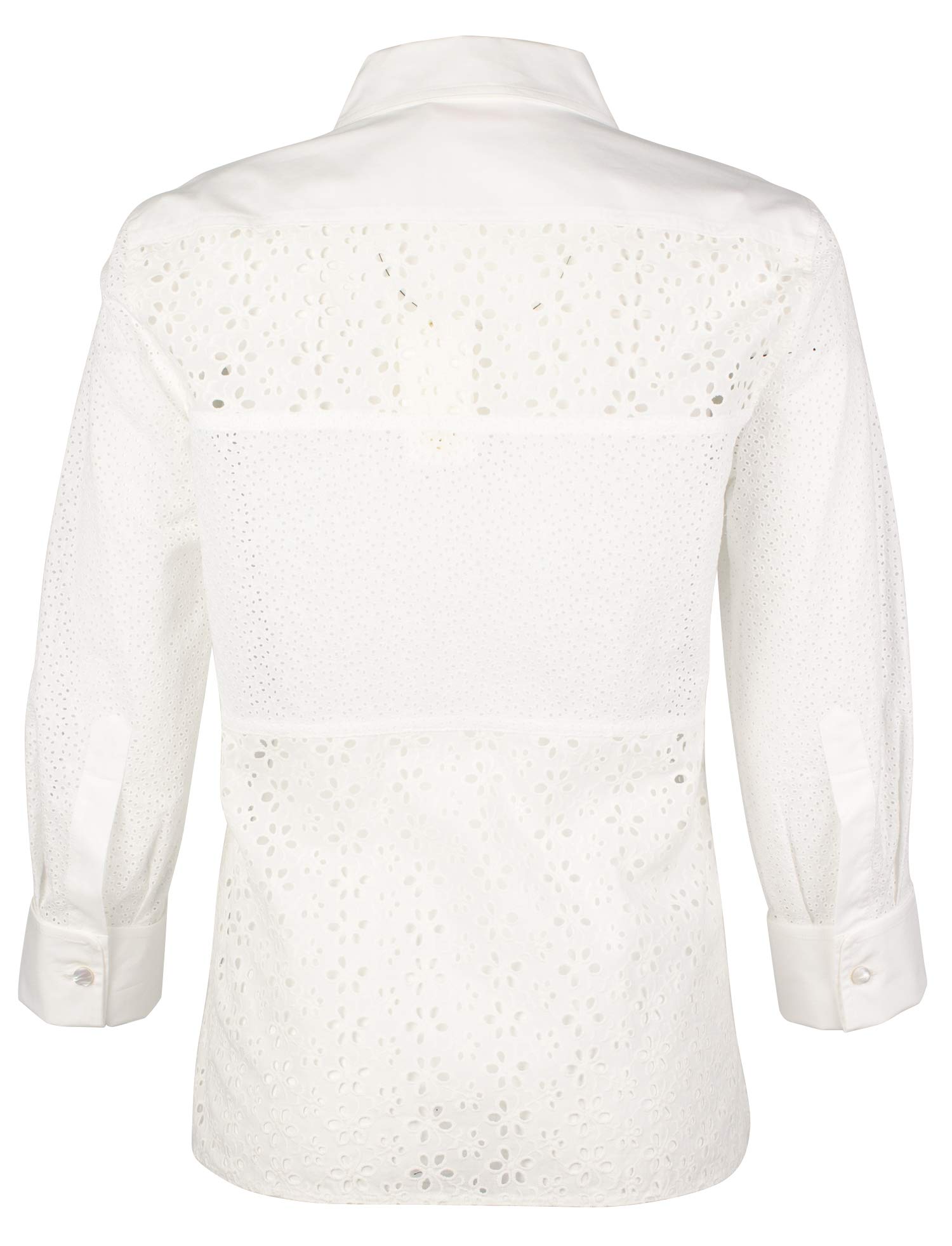 Tory Burch Women's Patchwork Eyelet Shirt Blouse NI 2