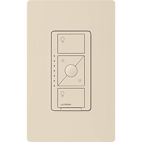 Lutron Caséta Smart Dimmer Switch for ELV+ Bulbs, 250W LED, PD-5NE-LA, Light Almond