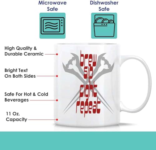 Gifts for Martial Arts Lovers, Great Father's Day Present - Fight Sweat for Coffee and Tea, Navy on 11 Oz White Ceramic Coffee Mug