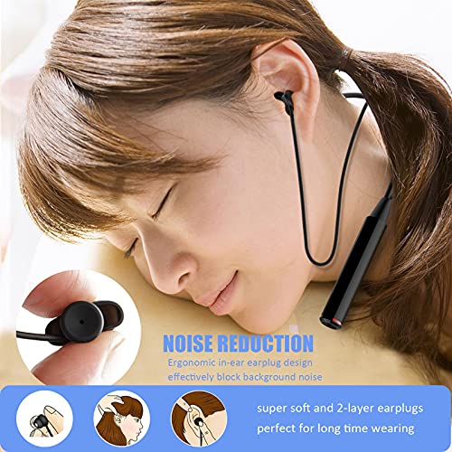 SICCOO Bluetooth Sleep Headphones Wireless Earbuds Soft in-Ear for Sleeping, 30 Hours Music Time Headsets for Insomnia,Side Sleeper - Black