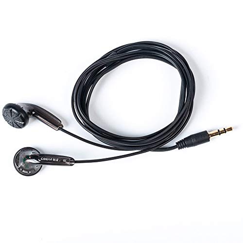 Kinboofi KBEAR Stellar Lightweight Stereo Earbud Headphones, Classic Style Earbud Black Earphone Wired Headset (Clear Black NO Mic)…