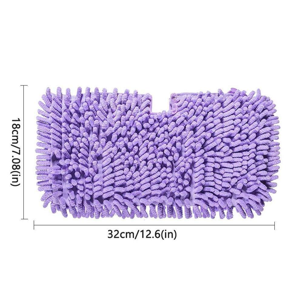 Turbokey 3 Pack Shark Steam Pocket Mops,Household Washable Microfiber Mop Pads Cleaning Pads Replacement for S3500 Series, S3501, S3601, S3550, S3901, S3801, SE450 (Purple,ZCM3)