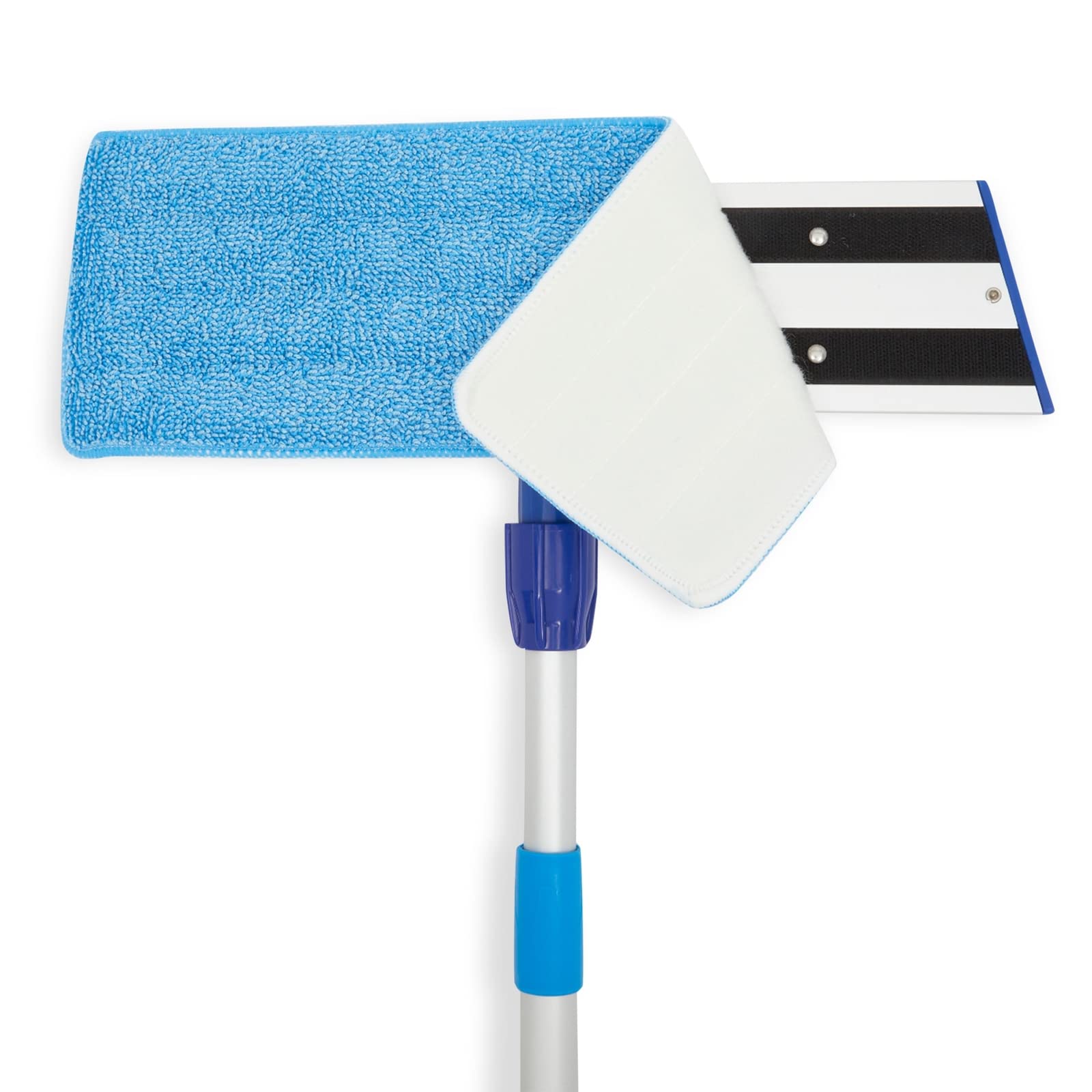 Juvale 10 Pack Microfiber Mop Pads - Reusable & Washable Flat Mop Heads for Hardwood Floors & Cleaning - 16.5 Inch Blue Replacement Pads