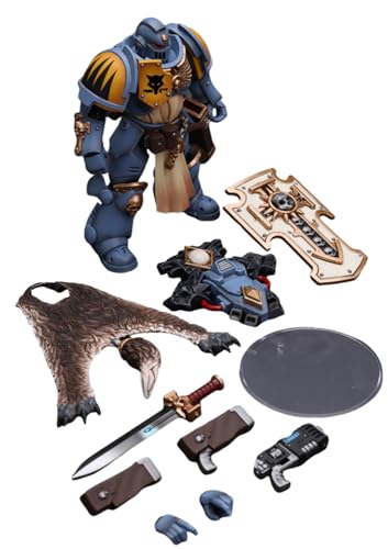 HiPlay JoyToy Warhammer 40K Collectible Figure: Primaris Space Marines Space Wolves Bladeguard Veteran 1:18 Scale Action Figures JT2795 (Space Wolves JT2795)