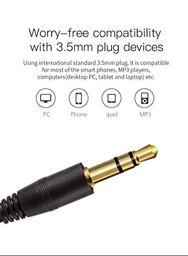 Kinboofi KBEAR Stellar Lightweight Stereo Earbud Headphones, Classic Style Earbud Black Earphone Wired Headset (Clear Black NO Mic)…