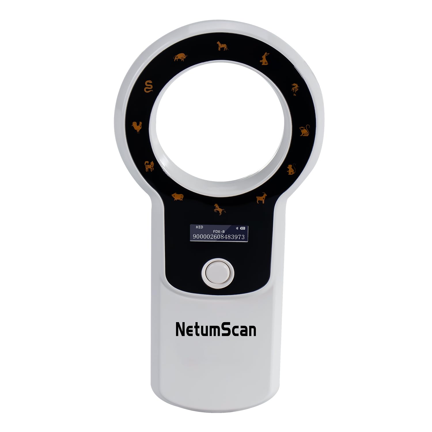 NetumScan Upgraded Pet Microchip Reader, 1024 Data Storage Portable Pet Chip Scanner Rechargeable Animal ID Tag Scanner with Stable OLED Display for ISO 11784/11785,FDX-B and ID64 RFID EMID