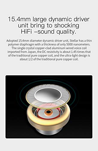 Kinboofi KBEAR Stellar Lightweight Stereo Earbud Headphones, Classic Style Earbud Black Earphone Wired Headset (Clear Black NO Mic)…