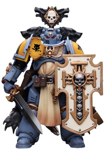 HiPlay JoyToy Warhammer 40K Collectible Figure: Primaris Space Marines Space Wolves Bladeguard Veteran 1:18 Scale Action Figures JT2795 (Space Wolves JT2795)