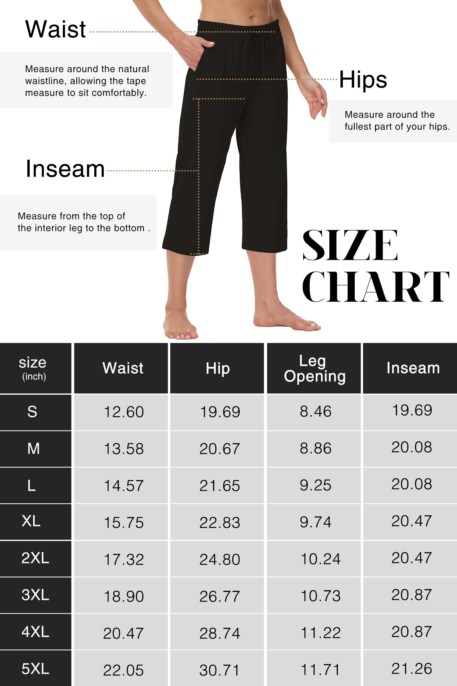 Cakulo Womens Capri Pants Wide Leg Yoga Capris Summer High Waisted Casual Lounge Cropped Pants with Pockets Black S