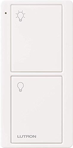 Lutron 2-Button Pico Smart Remote Control for Caséta Smart Switch, PJ2-2B-GWH-L01, White