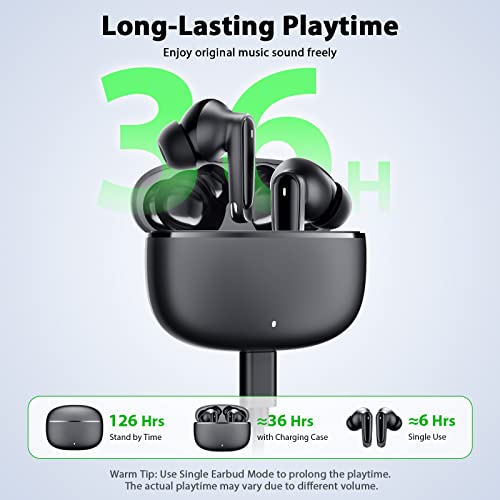 COOYA Wireless Earbuds Bluetooth 5.2 Headphones for Samsung S23 Ultra S22 A14 A53 Gaming Headsets Dual Mic Dynamic Drivers 36H Playtime ENC Stereo Earphones for iPhone 14 Pro Max 13 Pixel 7 OnePlus 11