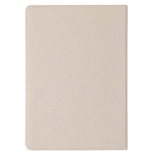 When She Speaks Proverbs 31 Woman Bible Verse Ivory Faux Leather Journal Inspirational Notebook w/Ribbon Marker and Lined Pages, 6 x 8.5 Inches