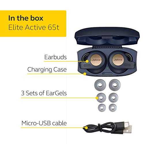 Jabra Elite Active 65t - Black True Wireless Sport Earbuds Black