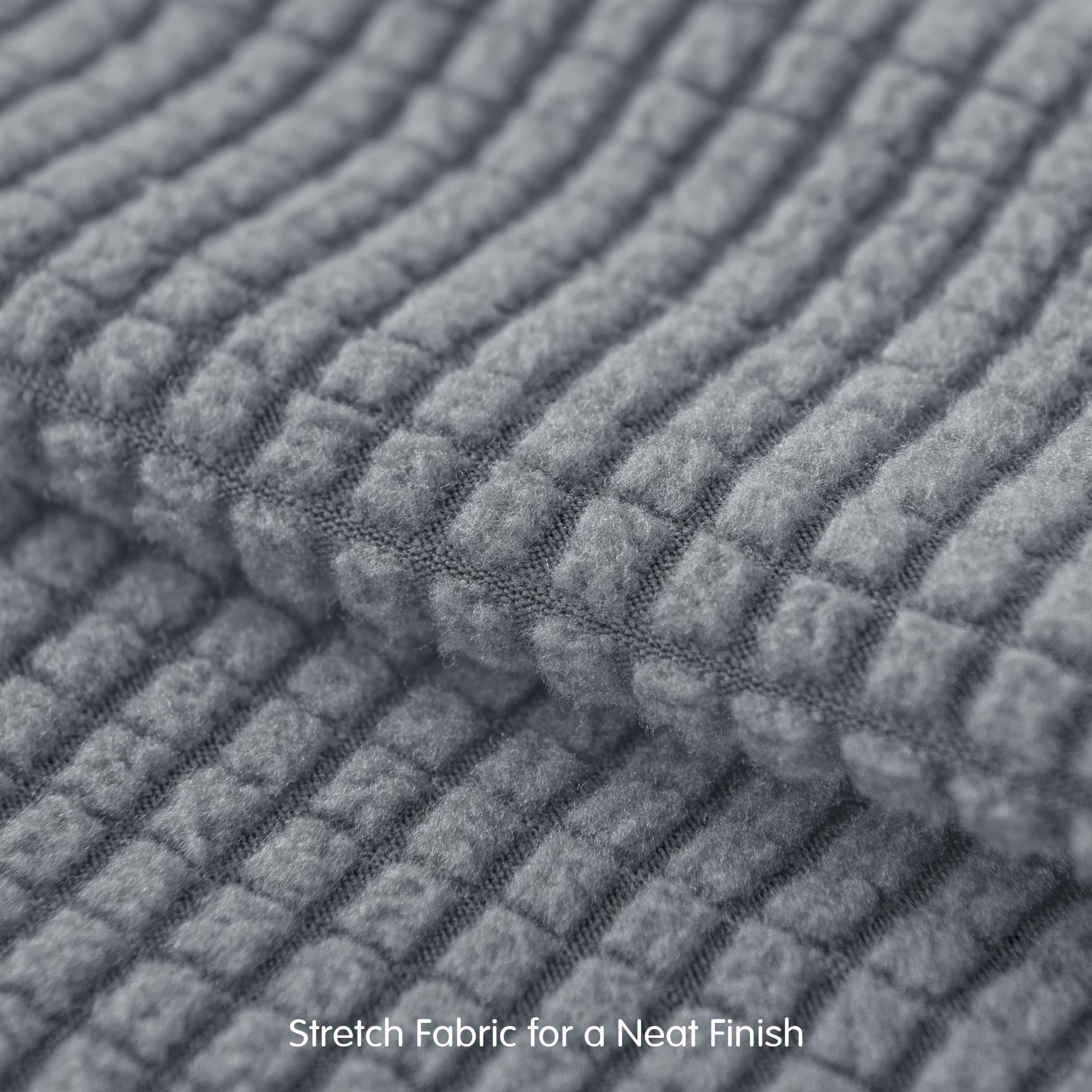 SUBRTEX Stretch Couch Cushion Cover, Sofa Cushion Furniture Protector, Couch Seat Slipcover, High Elasticity for RV Living Room (Loveseat Cushion, Light Grey)
