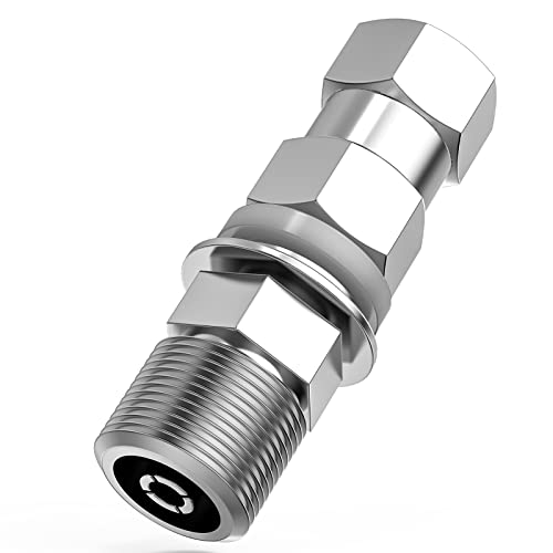 Heavy Duty CB Antenna Stud Mount Adapter Copper Nickel Plated with SO-239 Connector for Mounting 3/8 x 24 Threads CB HAM Radio Antennas