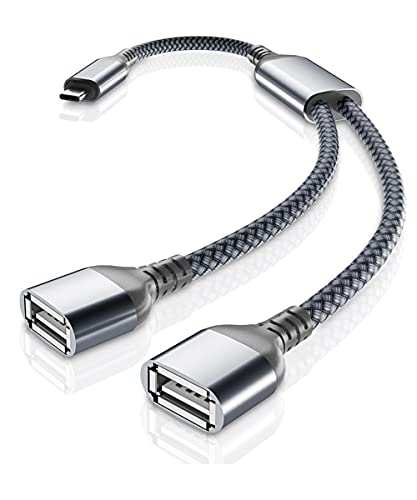 Basesailor USB C Male to Dual USB Female Cable Adapter 3.3FT,Thunderbolt 3 to Double Type A 2.0 OTG Splitter Cord Converter for MacBook,iPad Pro 2021 Air 4 5,Microsoft Surface Go,Galaxy S20 S21 S22