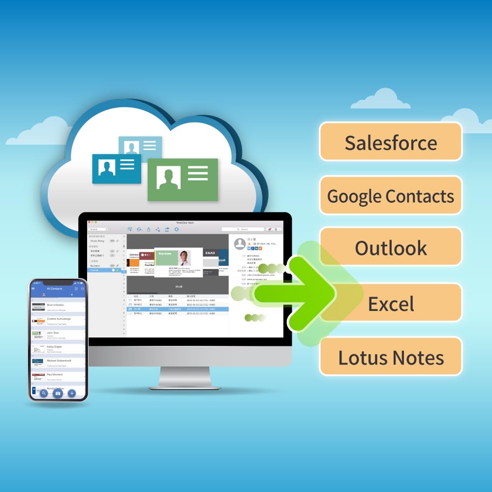 PenPower WorldCard Cloud (1-Year Subscription, 1 Users) - Save and Manage Your Contacts on The Cloud.