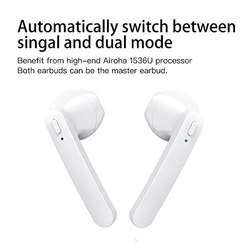 WAVEFUN Wireless Earbuds, Bluetooth Earbuds Bluetooth Headphones with Microphone Waterproof True Wireless Earbuds Stereo Sound Deep Bass Crystal-Clear Calls Headset for Sports Workout Home Office