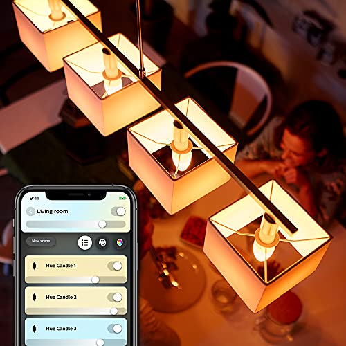 Philips Hue White Ambiance Single Smart LED Bulb [E14 Small Edison Screw] with Bluetooth, Compatible with Alexa, Google Assistant and Apple Homekit