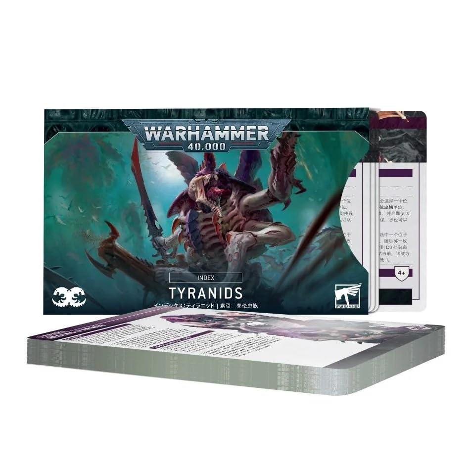 Games Workshop Warhammer 40k - Index Cards V.10 Tyranides (Fr) - Tabletop Game - Age 12+