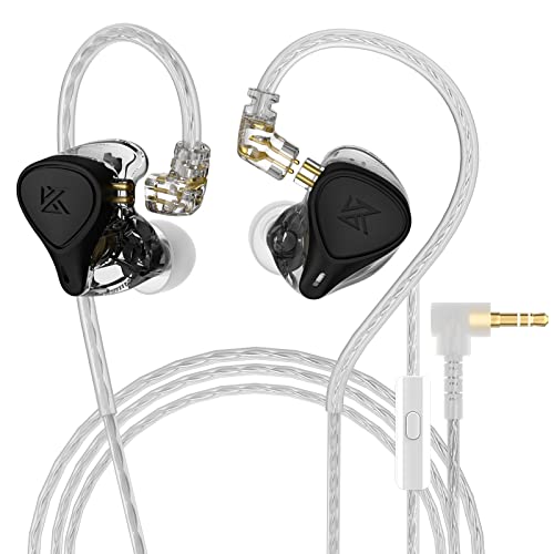 KZ x Crinacle CRN ZEXPro New Electrostatic & Dynamic & Balanced Armature Hybrid Earphone Passive Noise Reduction in-Ear Sports Music Headphones(Black,with mic)