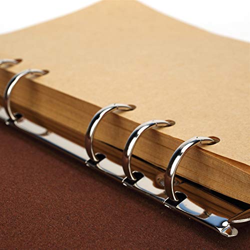 Leather Journal Notebook, MALEDEN Vintage Travel Journal for Women Refillable Sketchbook Diary Planner with Unlined Pages and Zipper Pocket