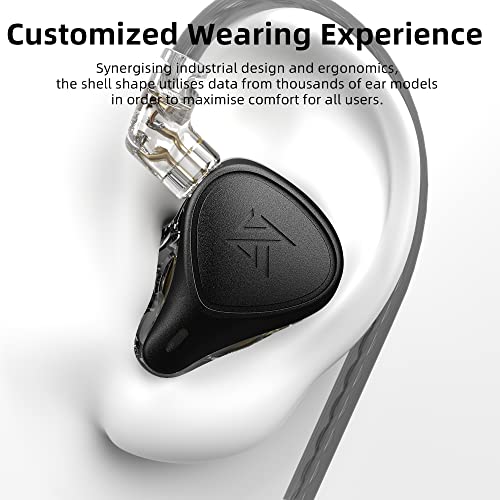 KZ x Crinacle CRN ZEXPro New Electrostatic & Dynamic & Balanced Armature Hybrid Earphone Passive Noise Reduction in-Ear Sports Music Headphones(Black,with mic)