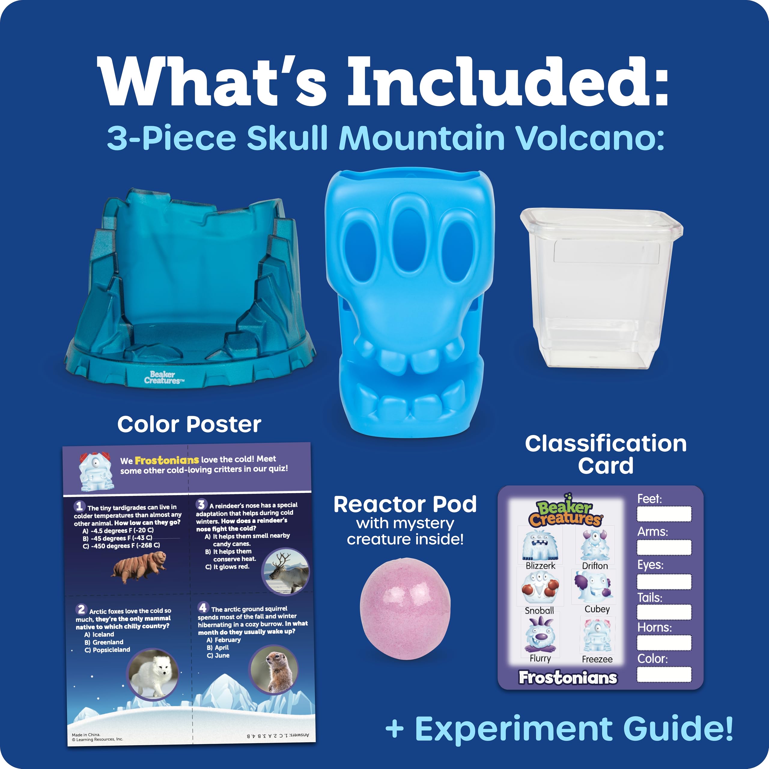 Learning Resources Beaker Creatures Skull Mountain Volcano, Preschool Science, STEM Toys, Fun Science Experiments for Kids, Ages 5+