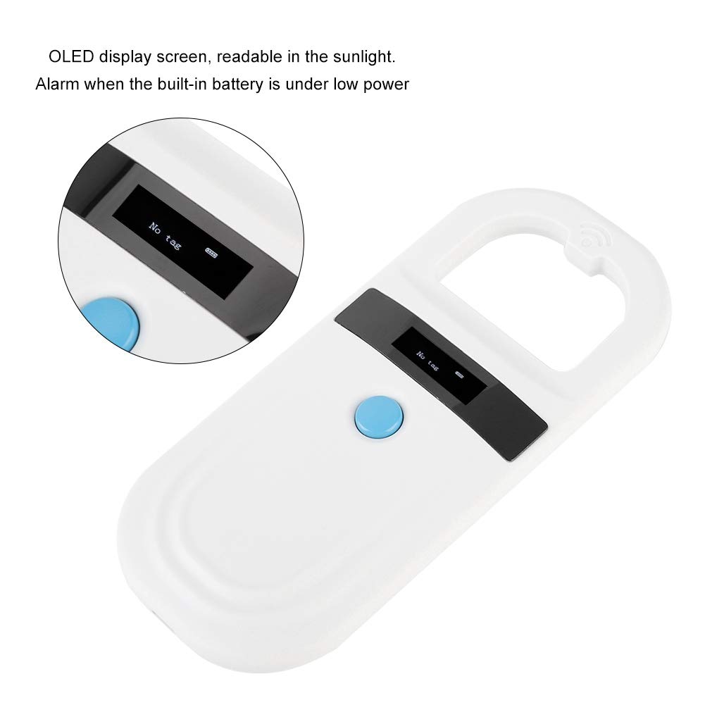 Pet Microchip Scanner EMID Pet Microchip Reader Dog Chip Reader Animal Chip ID Scanner Pet Tag Scanner for Animal/Pet/Dog/Cat/Pig FDX-B (ISO11784/11785) 134.2kHz, 125kHz & USB Rechargeable