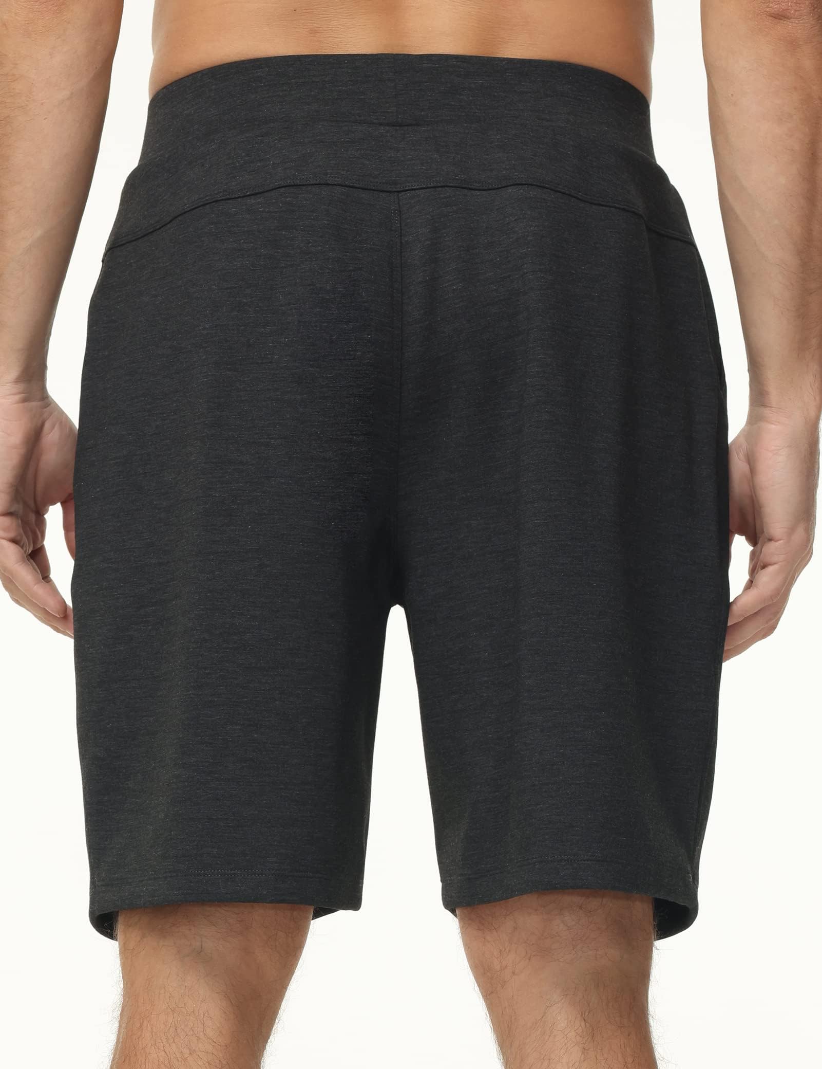 THE GYM PEOPLE Men's Workout Shorts Drawstring Athletic Loose Fit Lounge Sweat Shorts with Pockets Dark Heather Grey